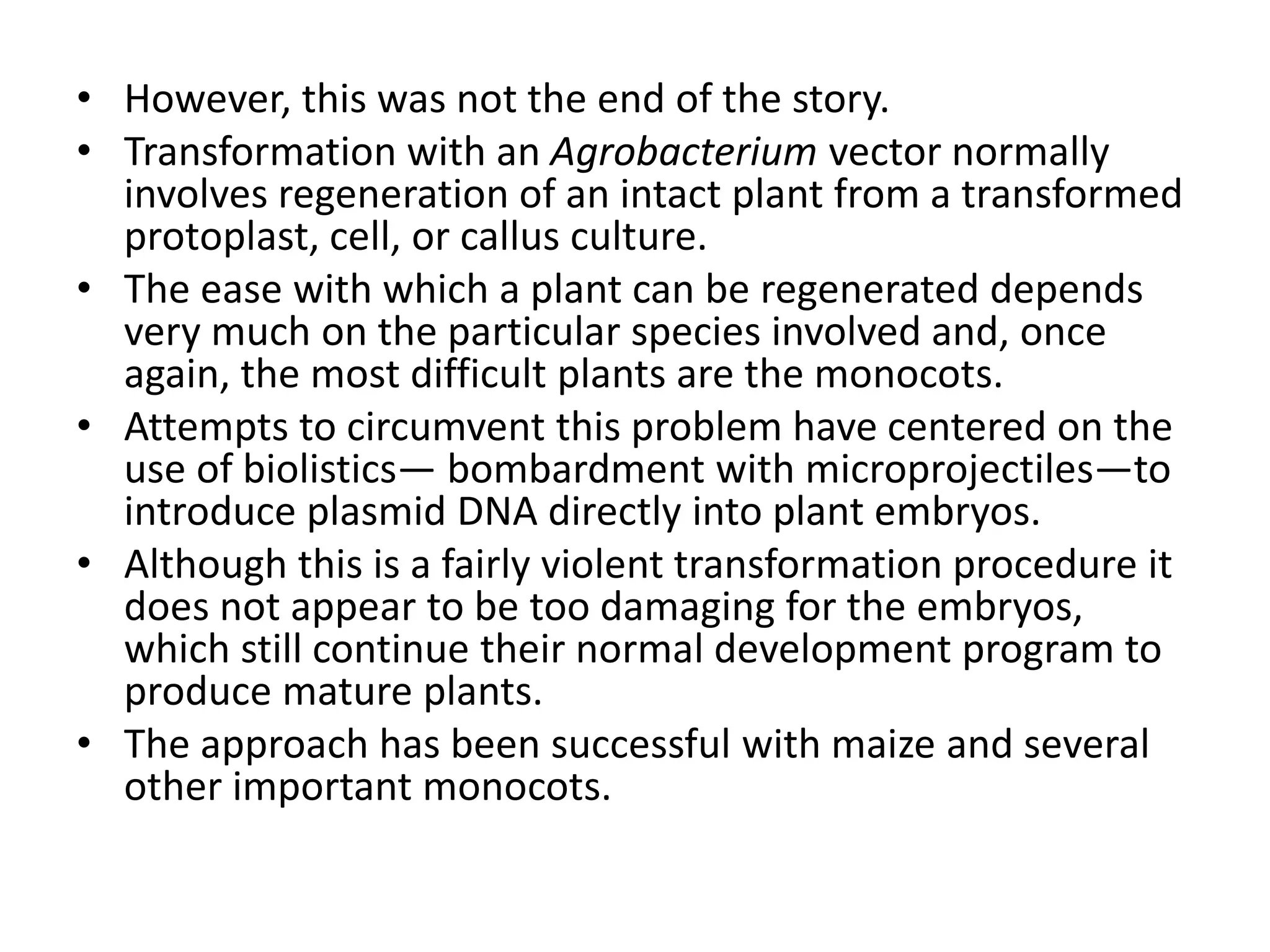 Agrobacterium Mediated Transformation Pptx