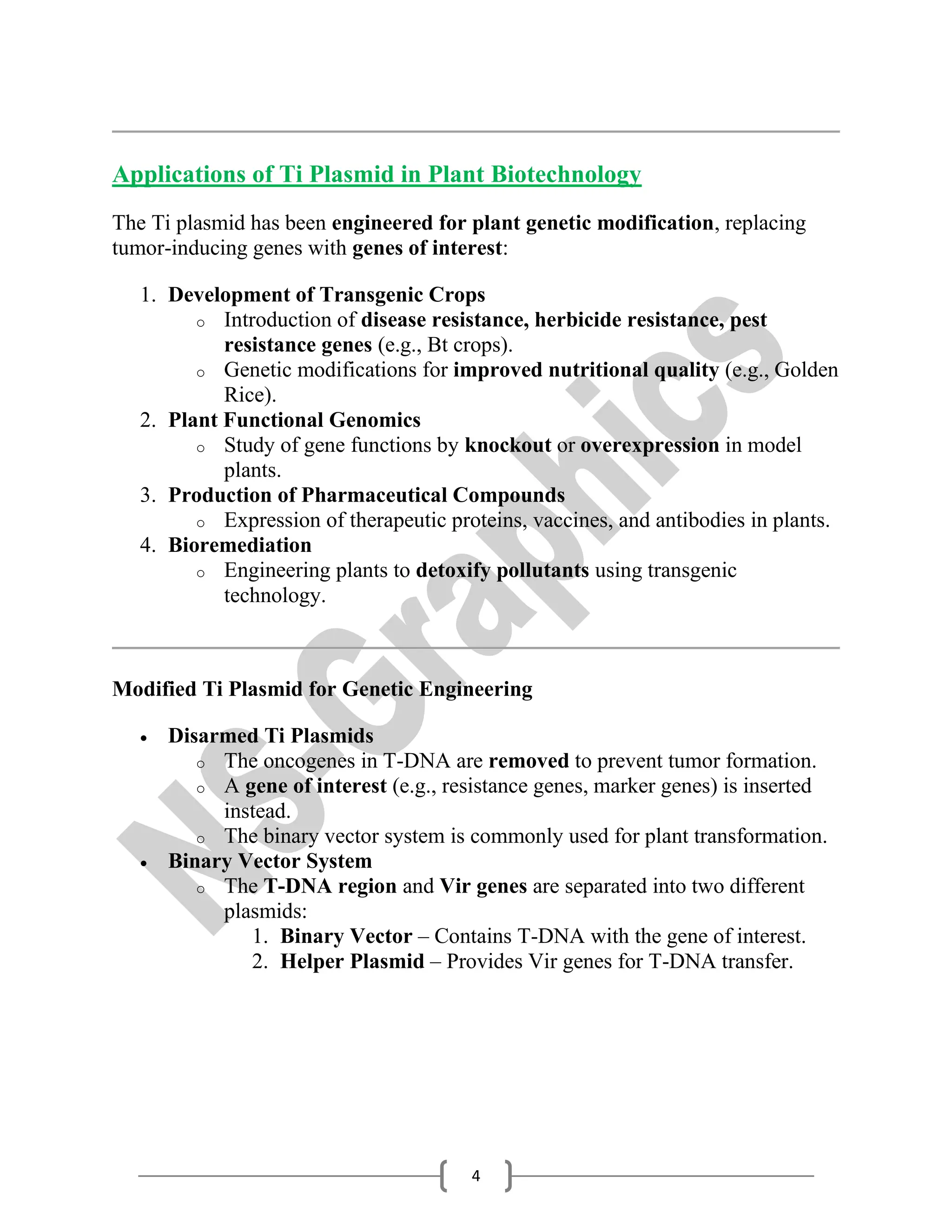Agrobacterium Ti-Plasmid Transfer for Biotechnology & Botany Sem-5 | PDF