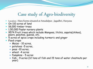 Agrobiodiversity and sustainability | PPTX