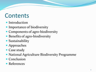 Agrobiodiversity and sustainability | PPTX