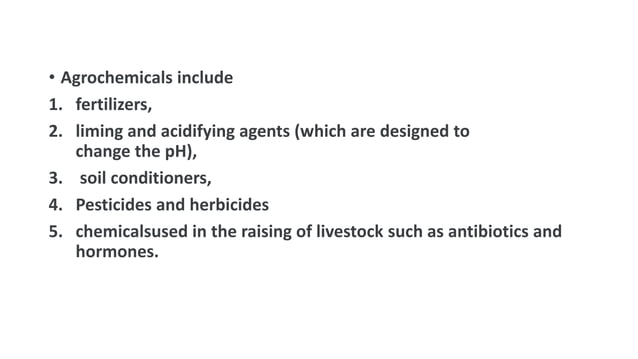 Importance of agricultural chemicals and their role in farming ...