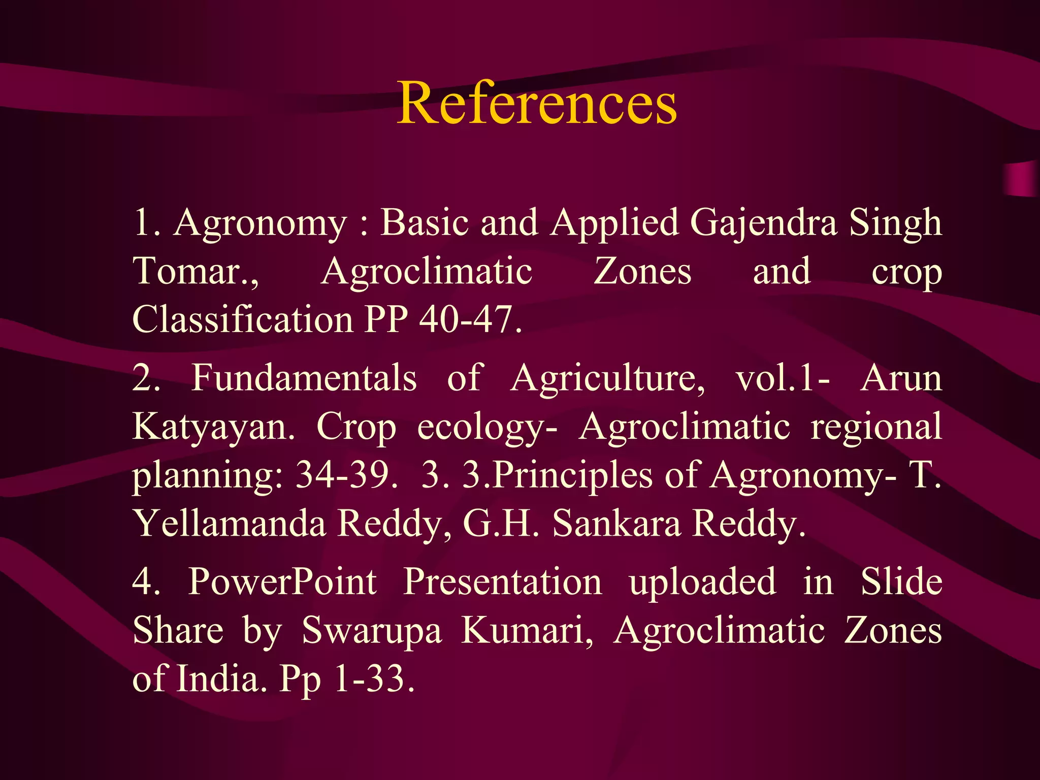 Lecture No. 3 Agroclimatic zones of india | PPTX