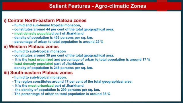 Agroclimatic zones of jharkhand, rainfall patterns and abiotic stresses ...