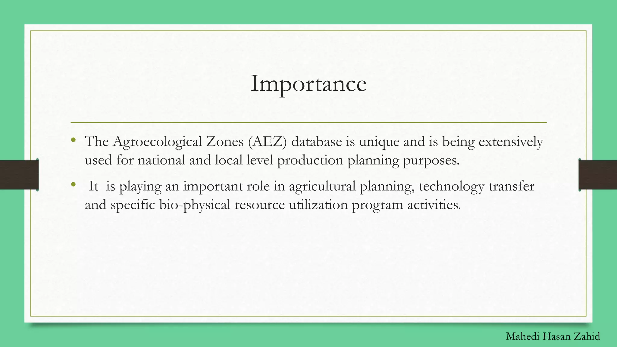 Agroecological zone in Bangladesh AEZ. | PPTX