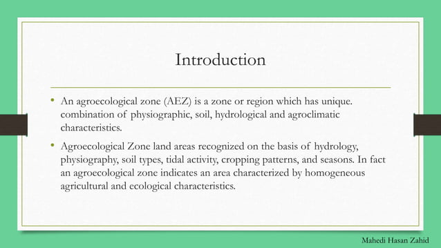Agroecological zone in Bangladesh AEZ. | PPTX | Agriculture | Industries