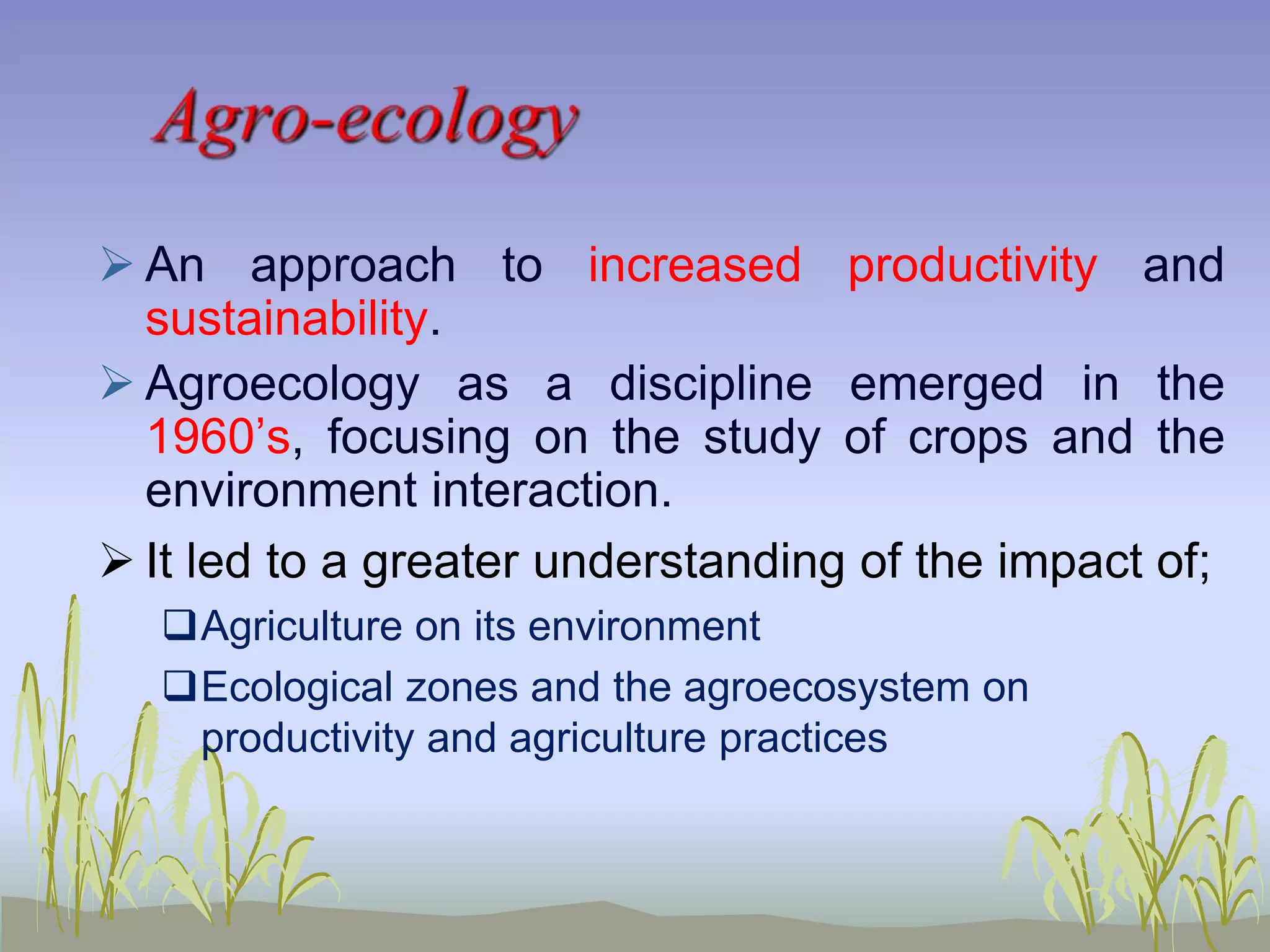 Agroecology | PPTX