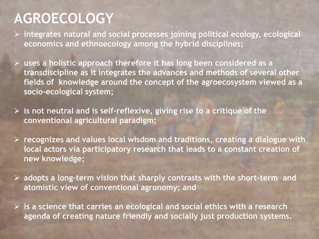 Agroecology: Principles and Practices | PPTX