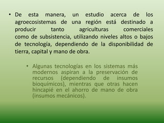 AGROECOSISTEMA PARA LA VIDA SALUDABLE Y SOSTENIBLE | PPT