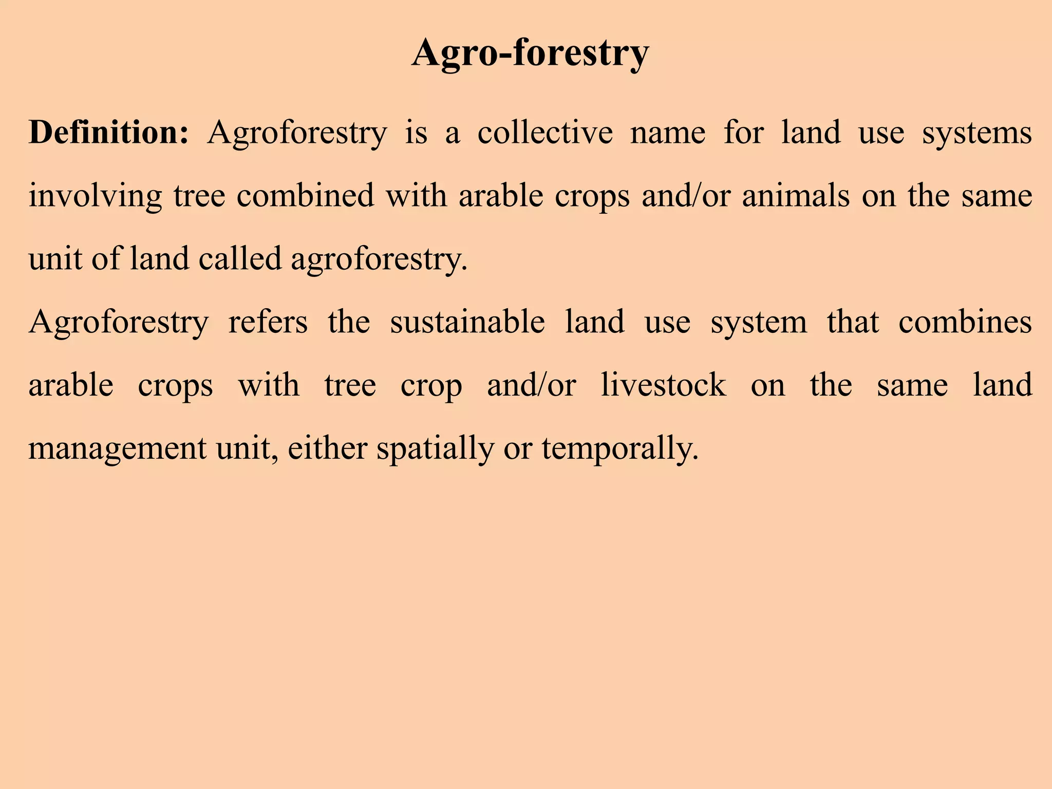 Agroforestry | PPTX