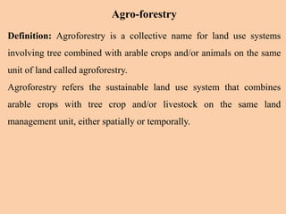 Agroforestry | PPTX