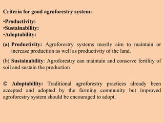 Agroforestry | PPTX