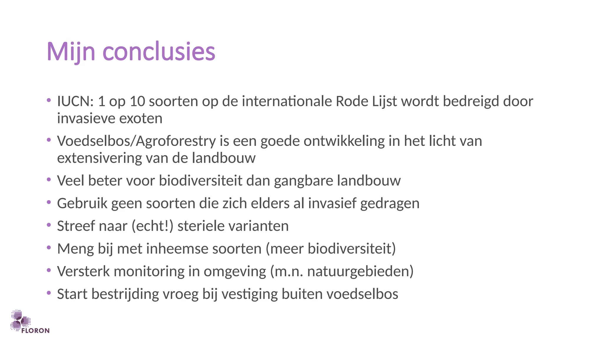 Risico van invasieve soorten binnen Agroforestry .pptx