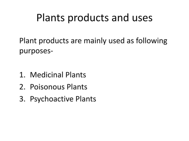 Agroforestry plant products and uses | PPTX