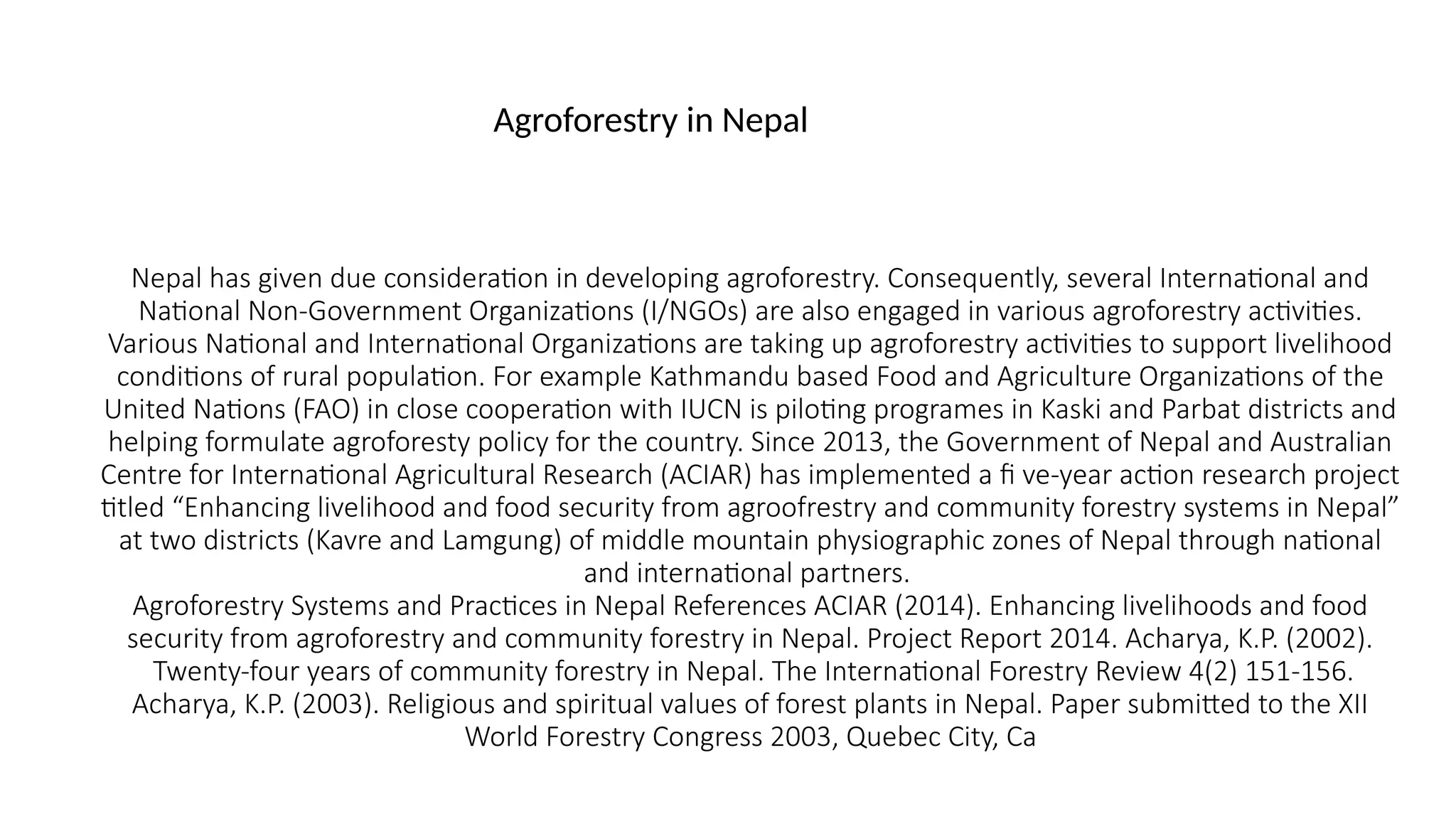 agroforestry system of Nepal and Government initiatives .pptx