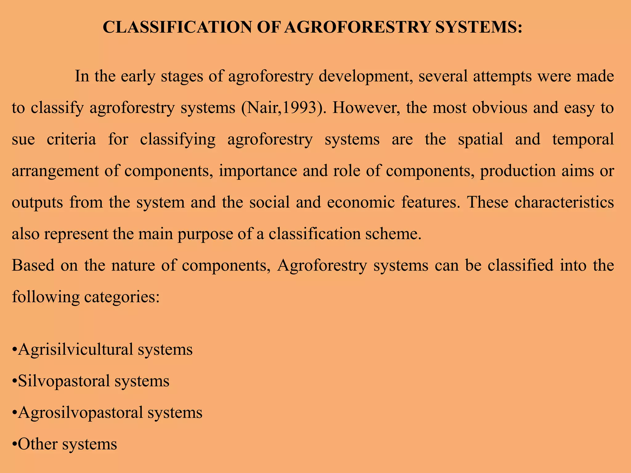 Agroforestry system | PPTX