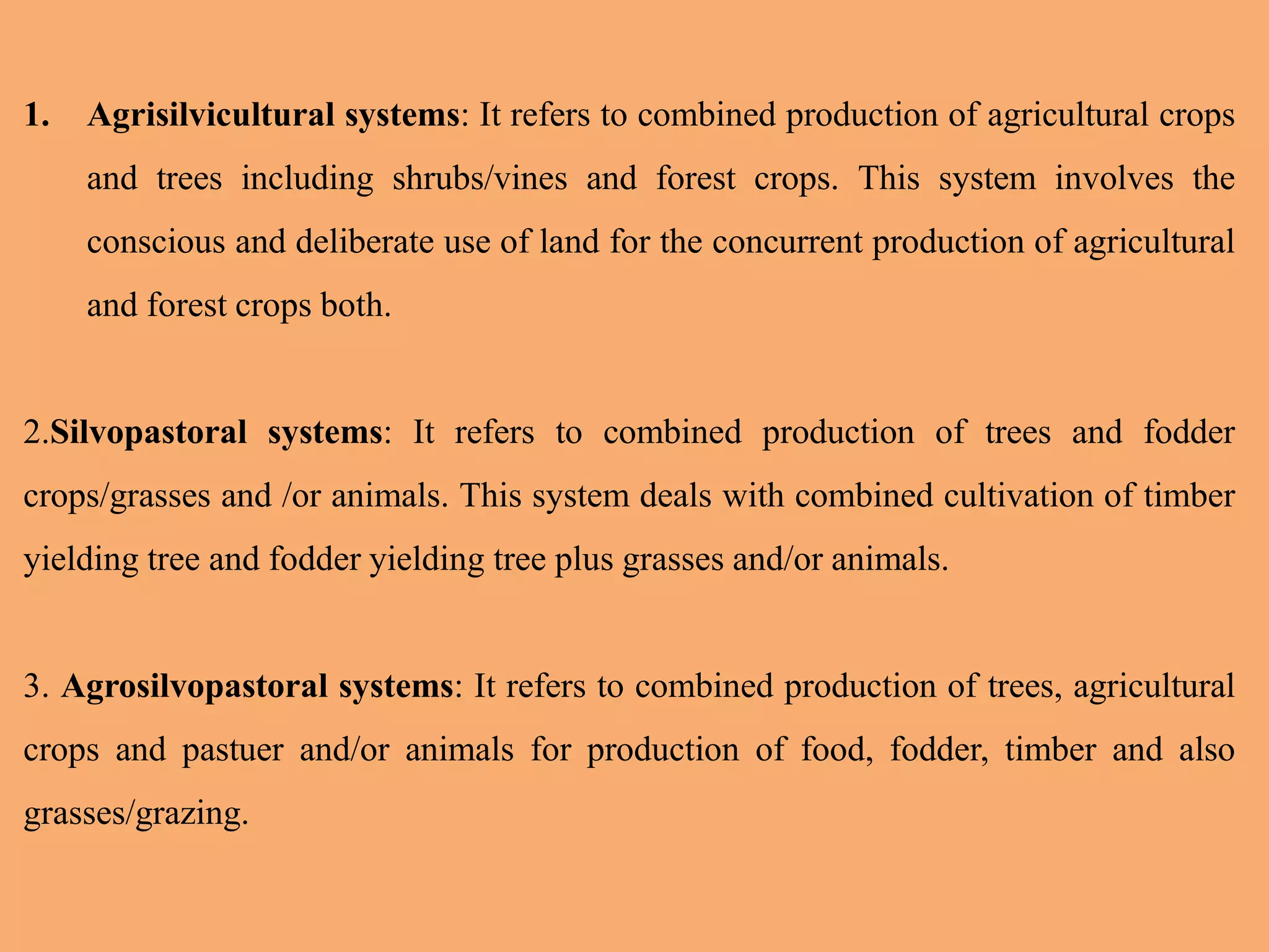 Agroforestry system | PPTX