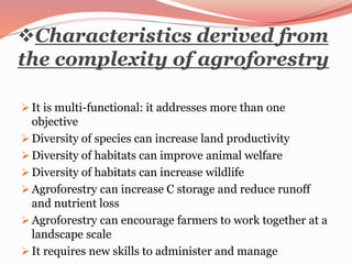 Agroforestry system in agriculture | PPTX