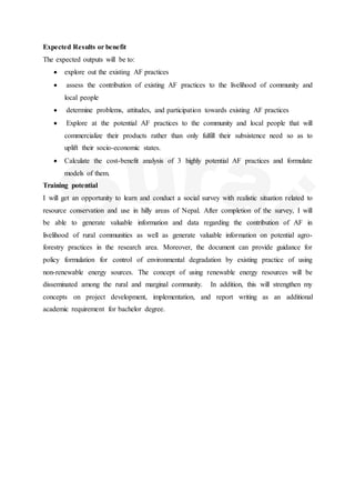 proposal for Agro forestry system in siddharthanagar municipality ...