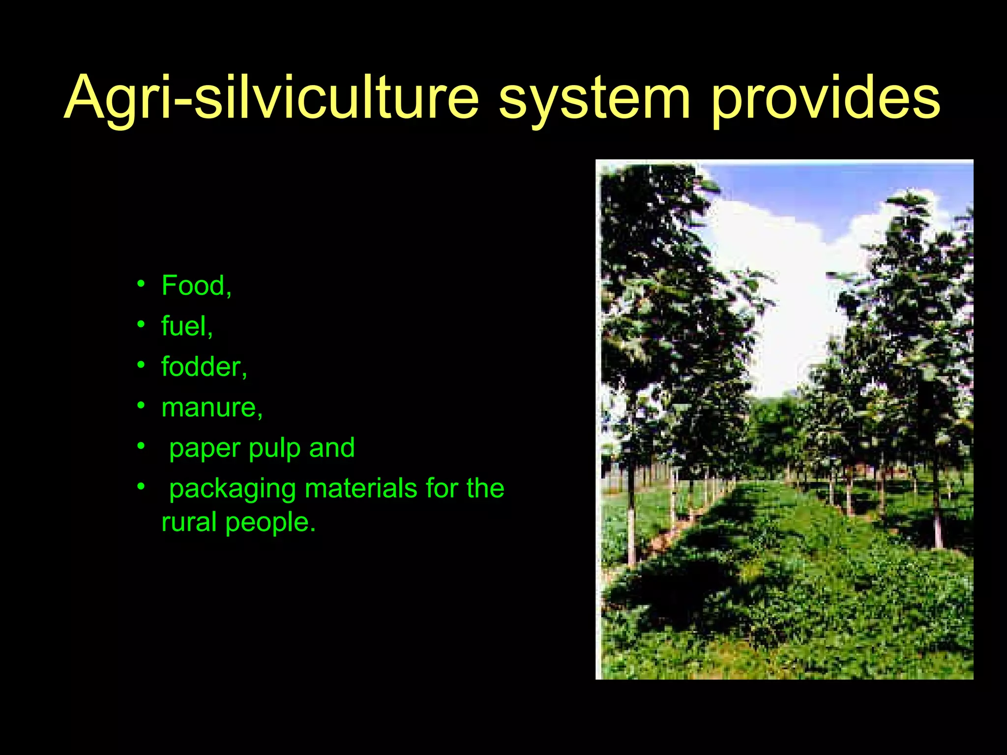 Agroforestry systems and architecture | PPT