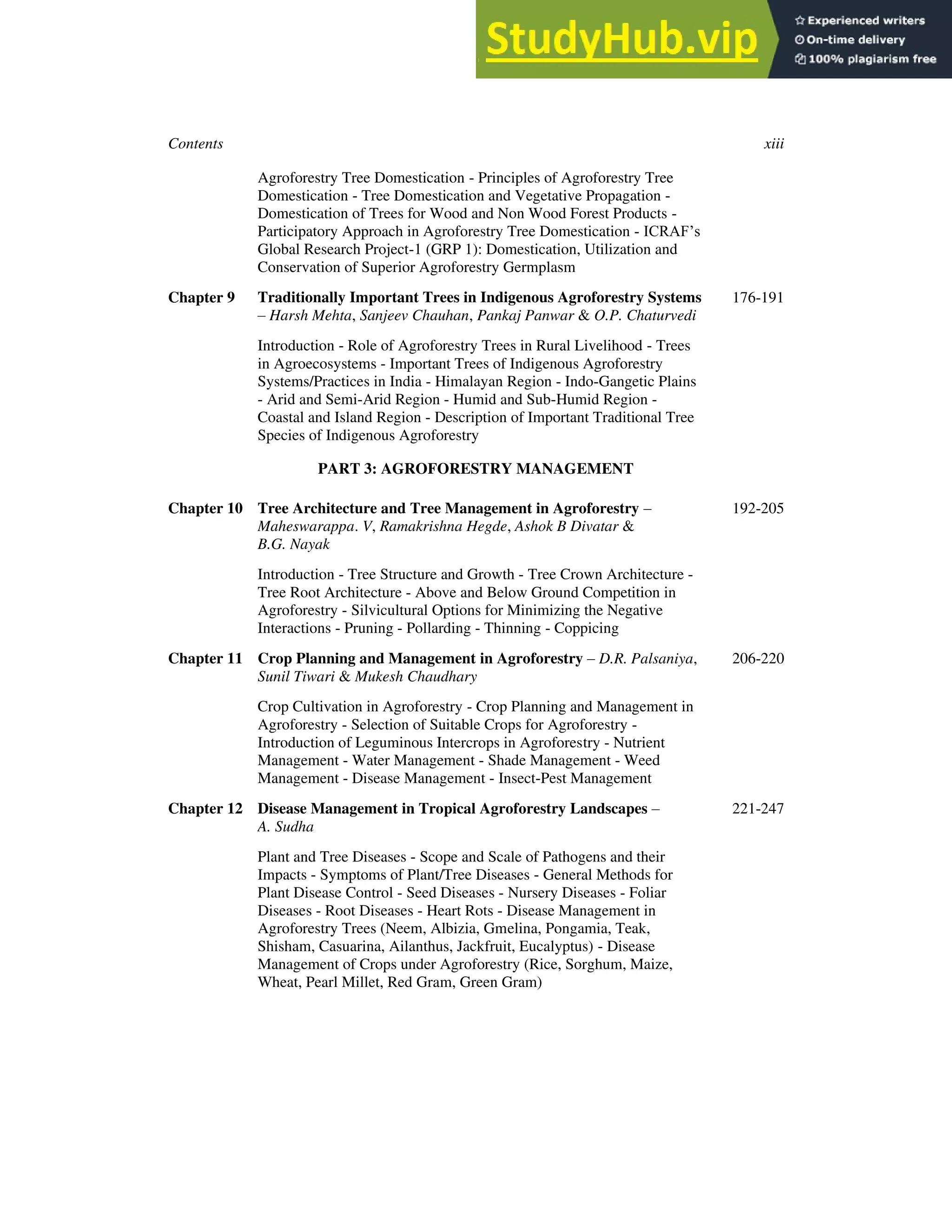 AGROFORESTRY THEORY AND PRACTICES | PDF