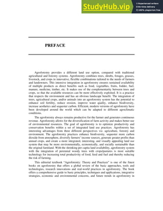 AGROFORESTRY THEORY AND PRACTICES | PDF