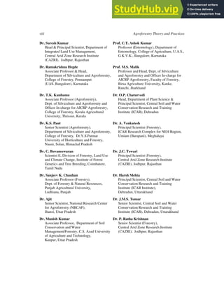 AGROFORESTRY THEORY AND PRACTICES | PDF