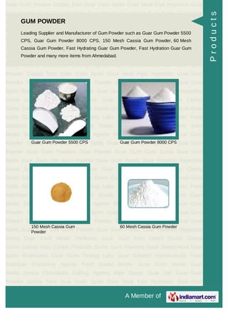 Agro Gums, Ahmedabad, Guar Gum Powder | PDF