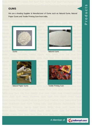 Agro Gums, Ahmedabad, Guar Gum Powder | PDF