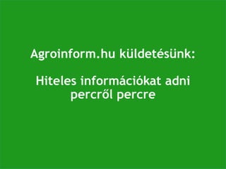 Mezőgazdaság percrol percre | PPTX