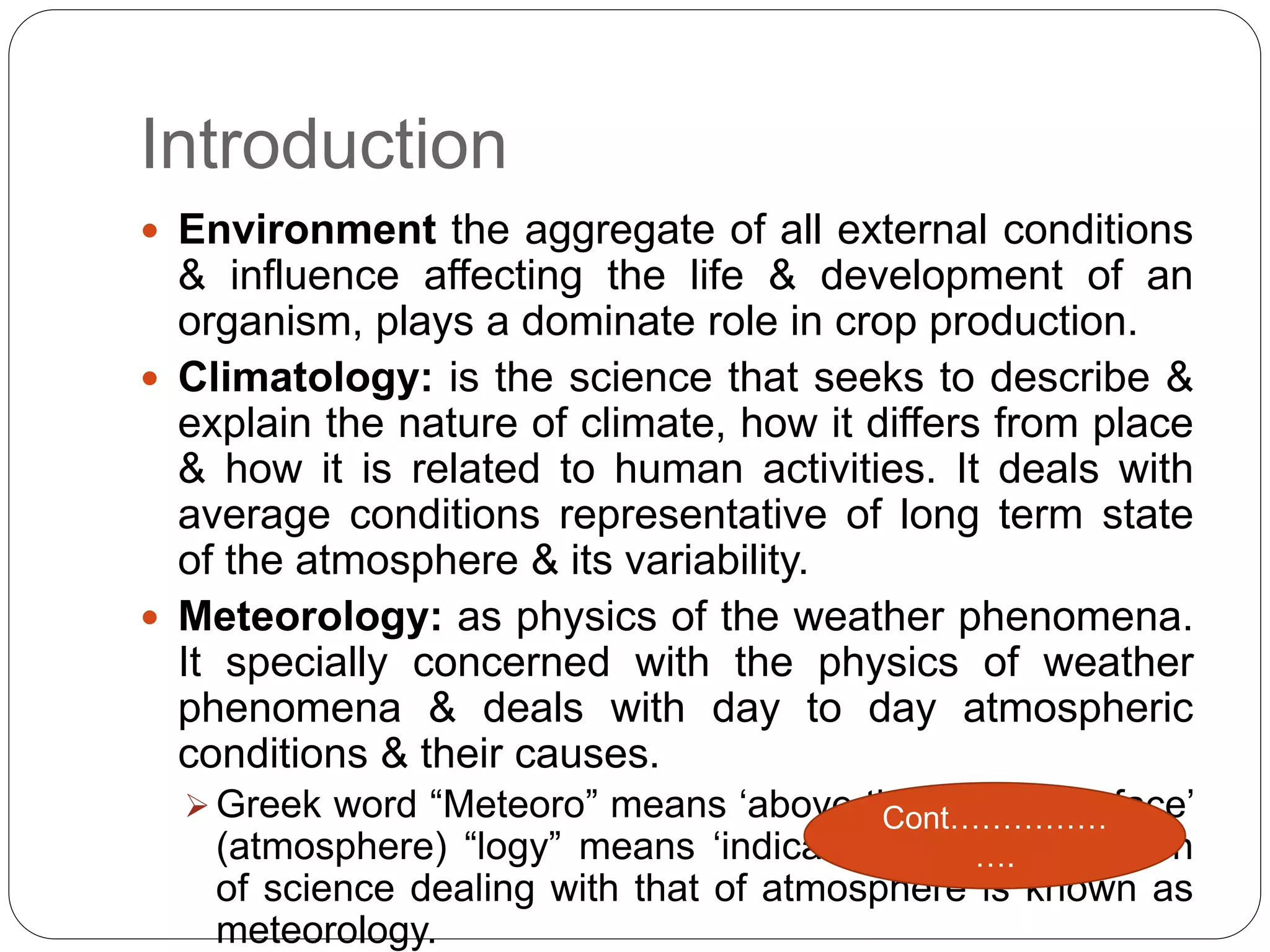 Agrometeorology | PPTX