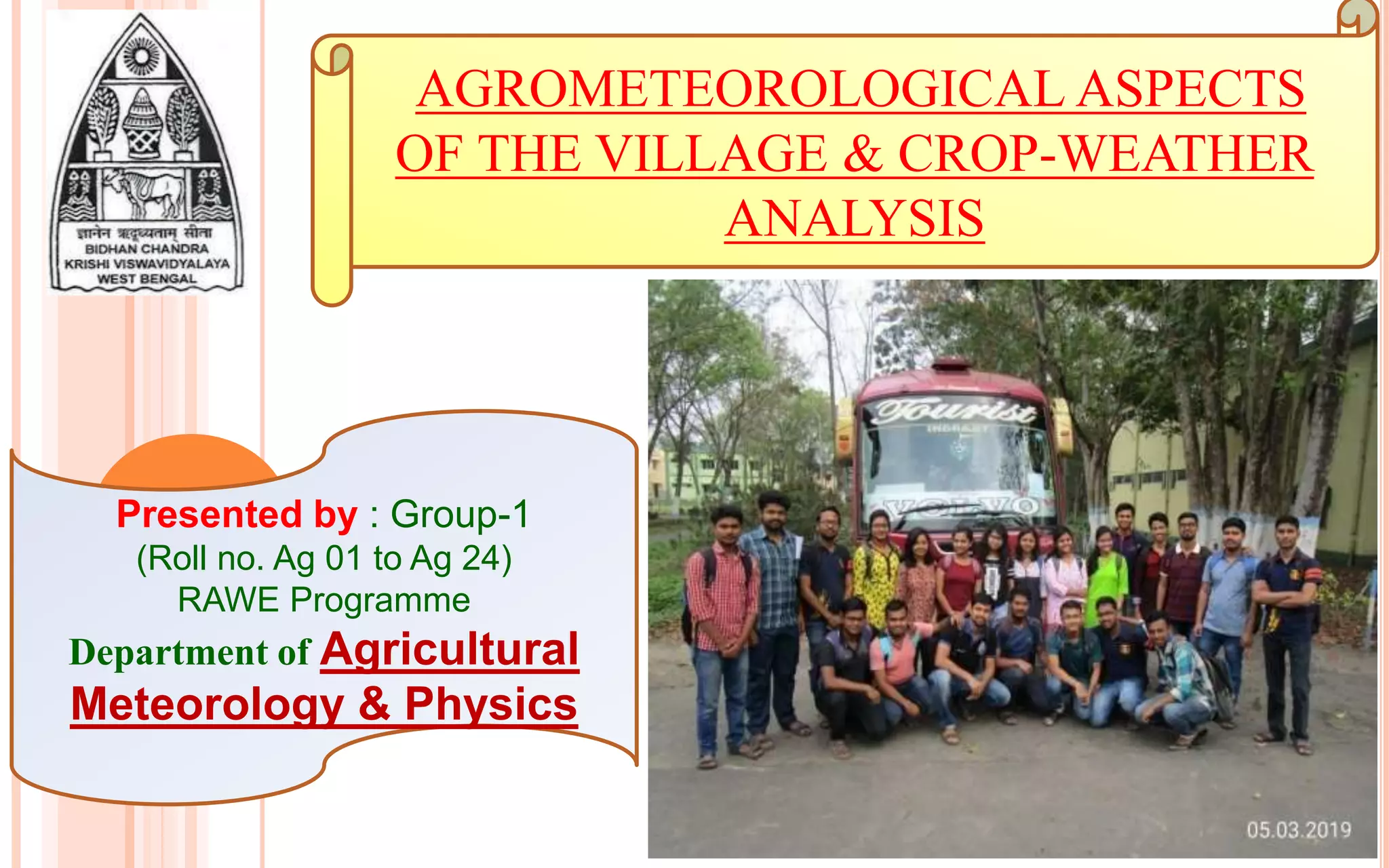 Agrometeorology ppt rawe | PPTX