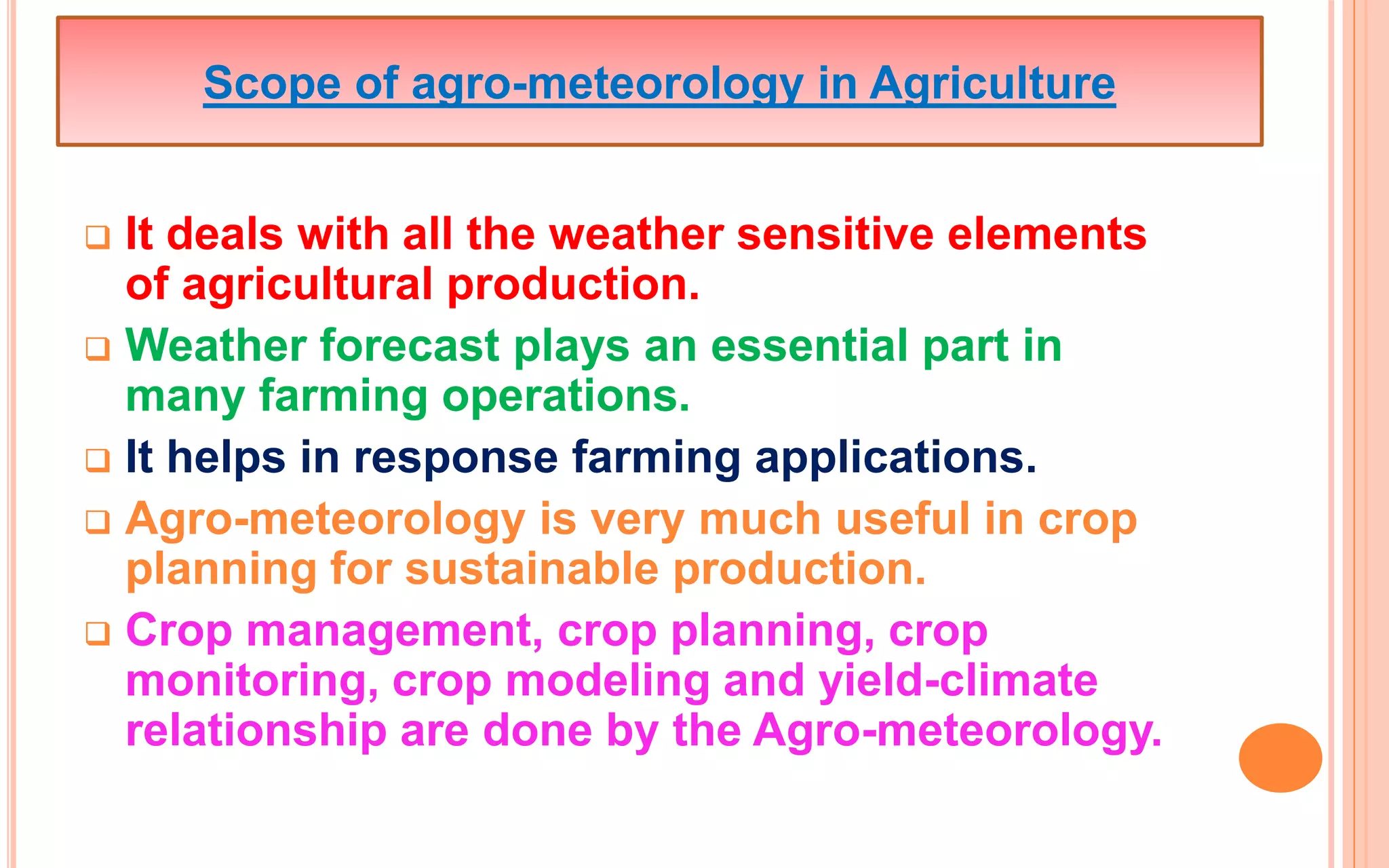 Agrometeorology ppt rawe | PPTX