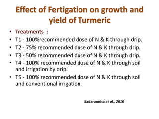 Water Management in Turmeric | PPTX