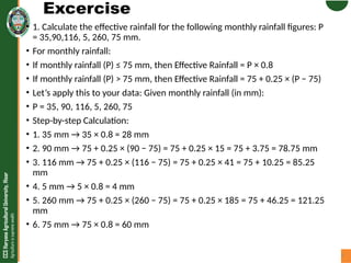 Effective rainfall and it's calculations | PPTX