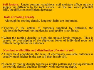 Soil plant relationships and soil atmosphere continuum | PDF