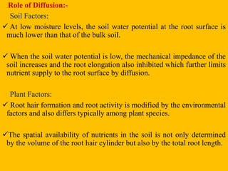 Soil plant relationships and soil atmosphere continuum | PDF