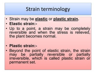 stress and strain terminology and its concepts | PPTX