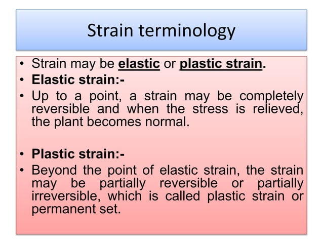 stress and strain terminology and its concepts | PPTX | Gardening ...