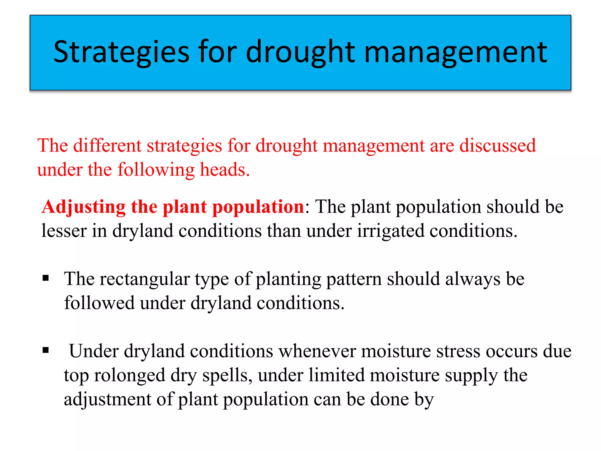 Drought and drought management strategies | PPTX
