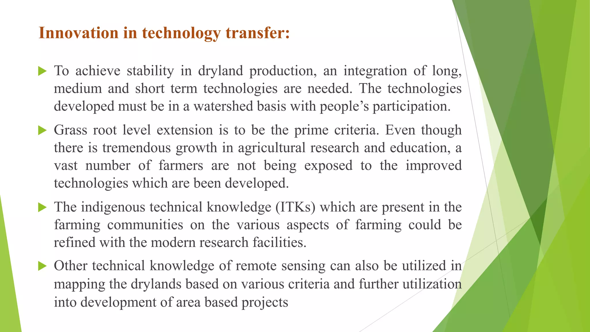 dryland farming problems and solutions | PPTX