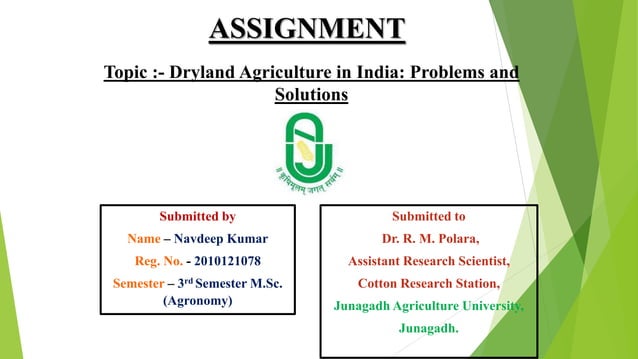 dryland farming problems and solutions | PPTX | Agriculture | Industries