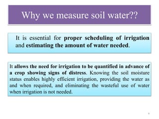 Soil Water measurement and measurement of water | PPTX