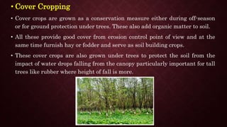 Agronomical measures to control soil erosion | PPTX