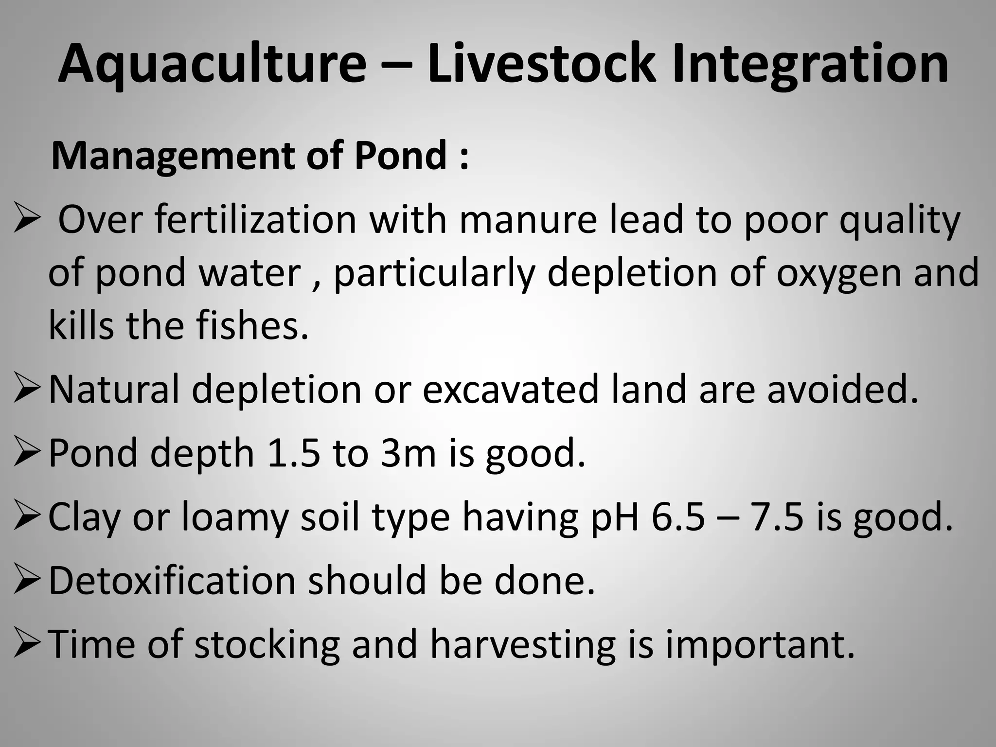 role of fisheries and pond management in IFS | PPTX