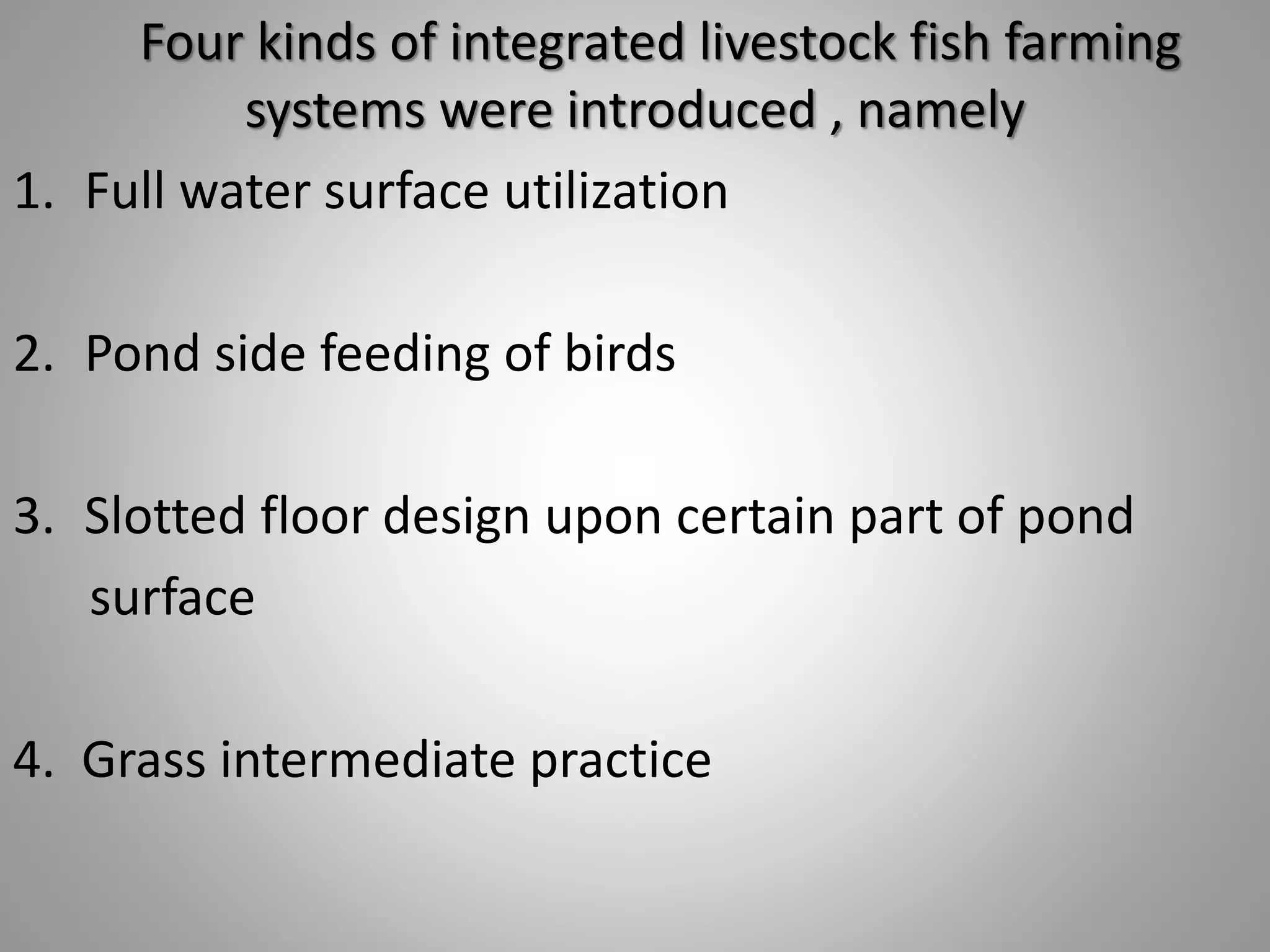 role of fisheries and pond management in IFS | PPTX