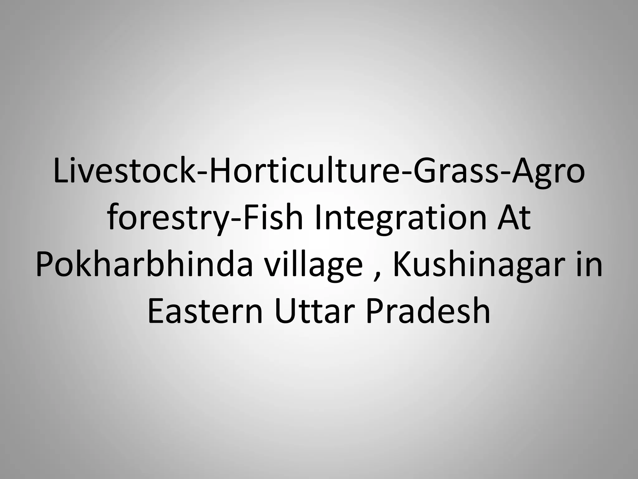 role of fisheries and pond management in IFS | PPTX