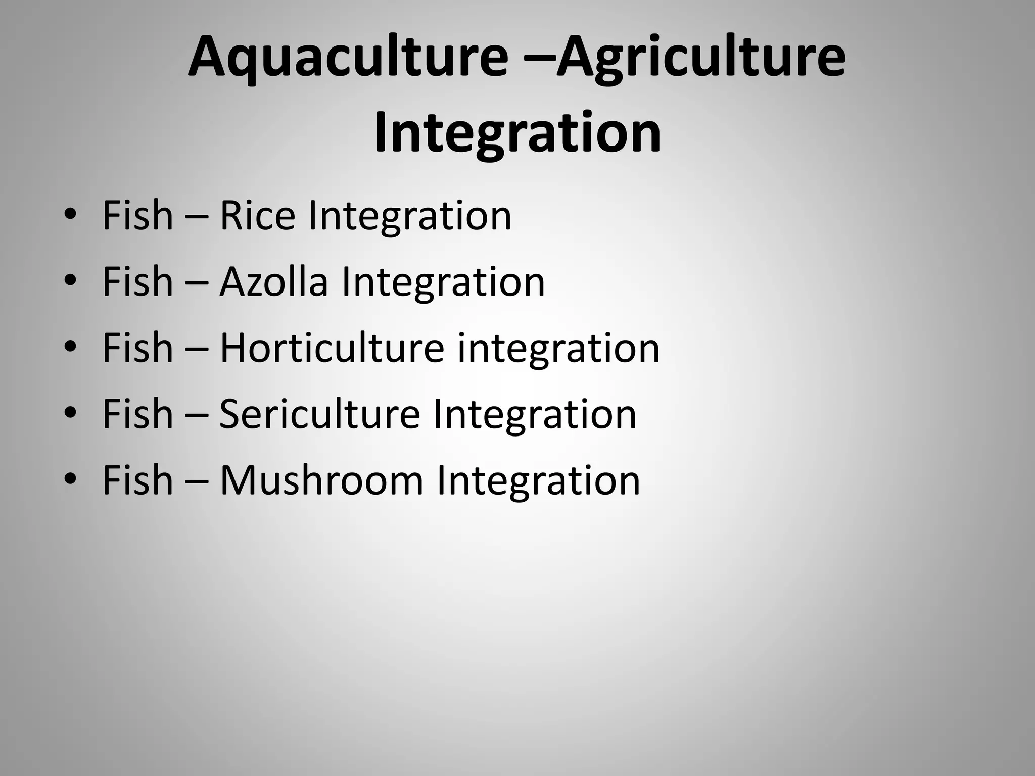 role of fisheries and pond management in IFS | PPTX