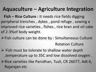 role of fisheries and pond management in IFS | PPTX