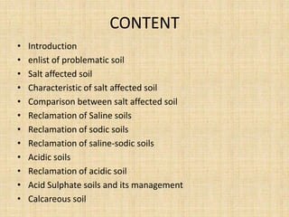 PROBLEM SOILS AND THEIR MANAGEMENT | PPTX