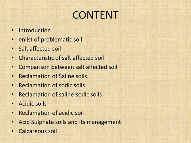 PROBLEM SOILS AND THEIR MANAGEMENT | PPTX | Agriculture | Industries